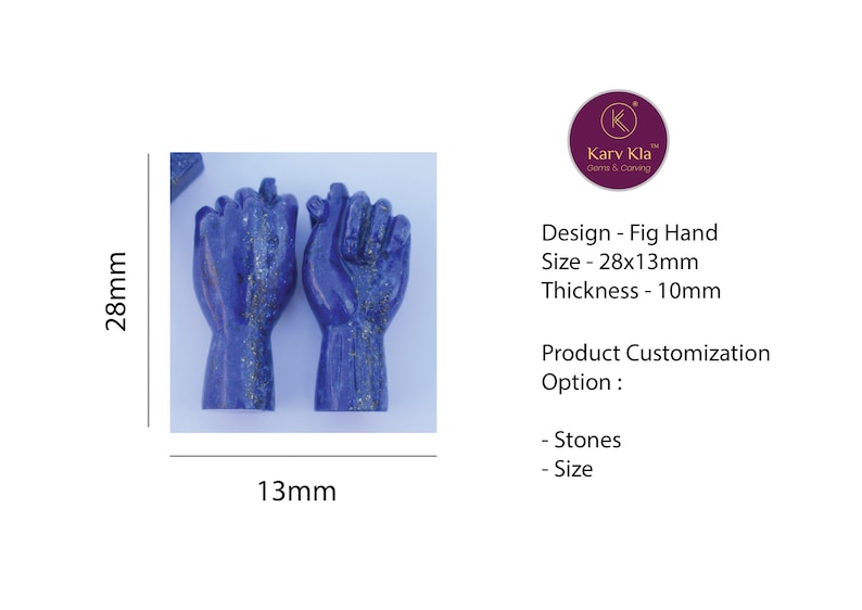 Fig Hand, Figa Fist, Mano Fico in Lapis Lazuli Gemstone, Loose Carved ...