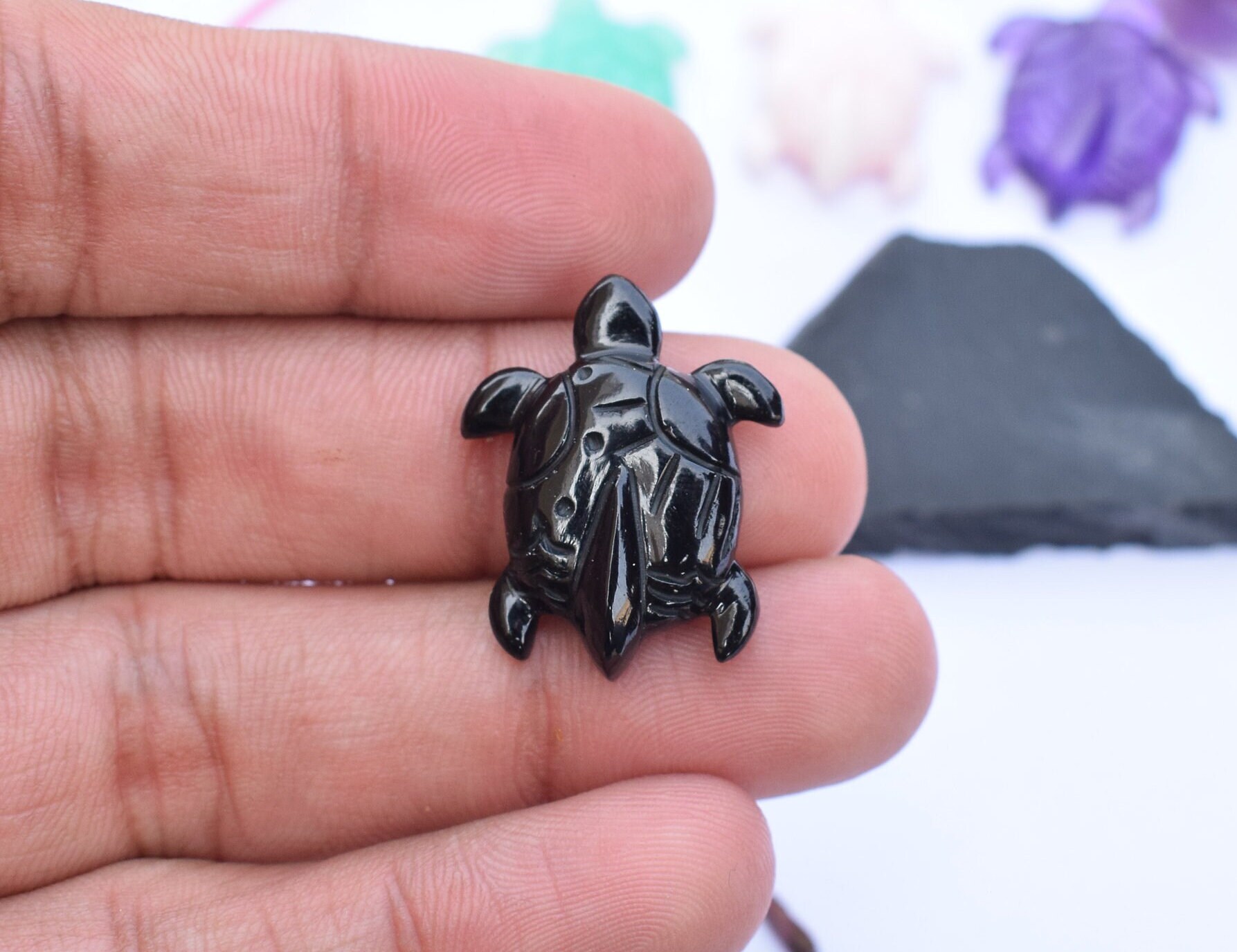 Gemstone Turtle for Pendant, Carving Charms, Loose Carved for Jewellery ...
