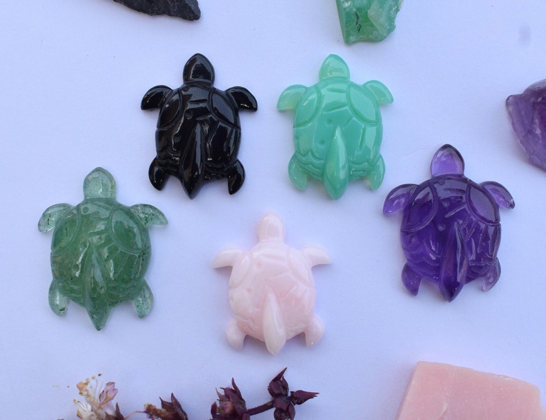 Gemstone Turtle for Pendant, Carving Charms, Loose Carved for Jewellery ...
