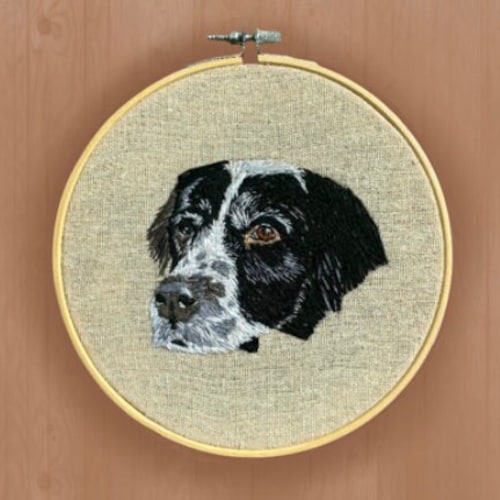 DOG Custom Embroidered Pet Portrait - Etsy
