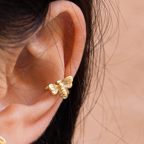 Tiny Bee Ear Cuff - Etsy