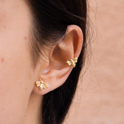 Tiny Bee Ear Cuff - Etsy