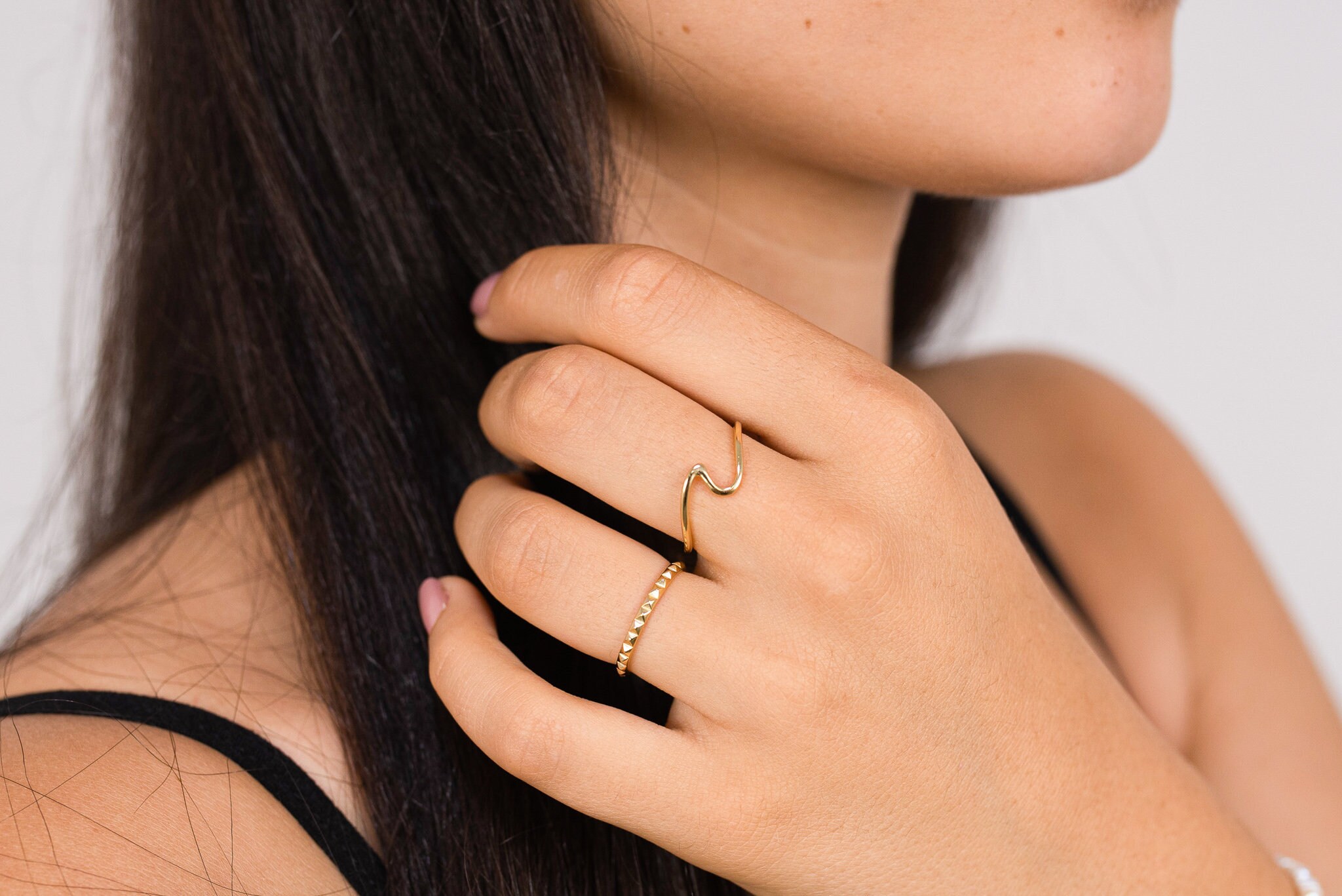 Wave Ring Ocean Ring Gold Wave Ring Beach Ring Tide Ring - Etsy