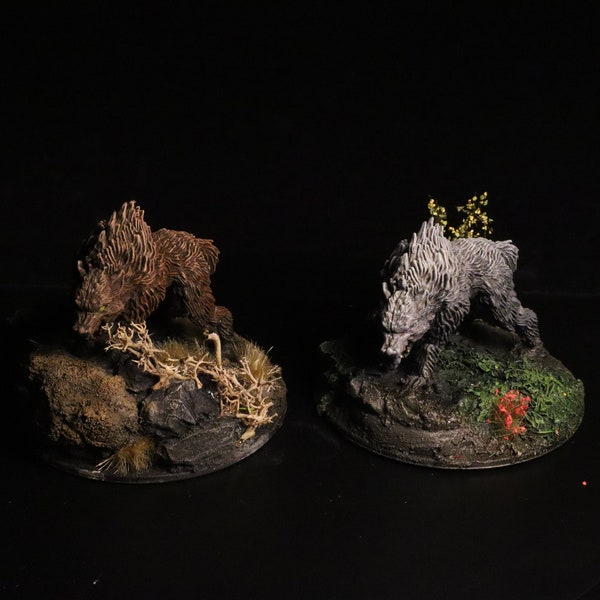 D&d Dire Wolf Miniature - Etsy