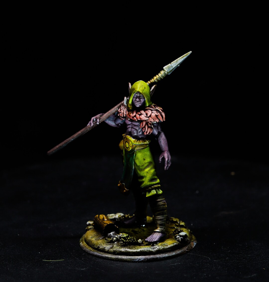 D&D Human Druid Warlock Multiclass Miniature Dnd Mini for Dungeons and ...