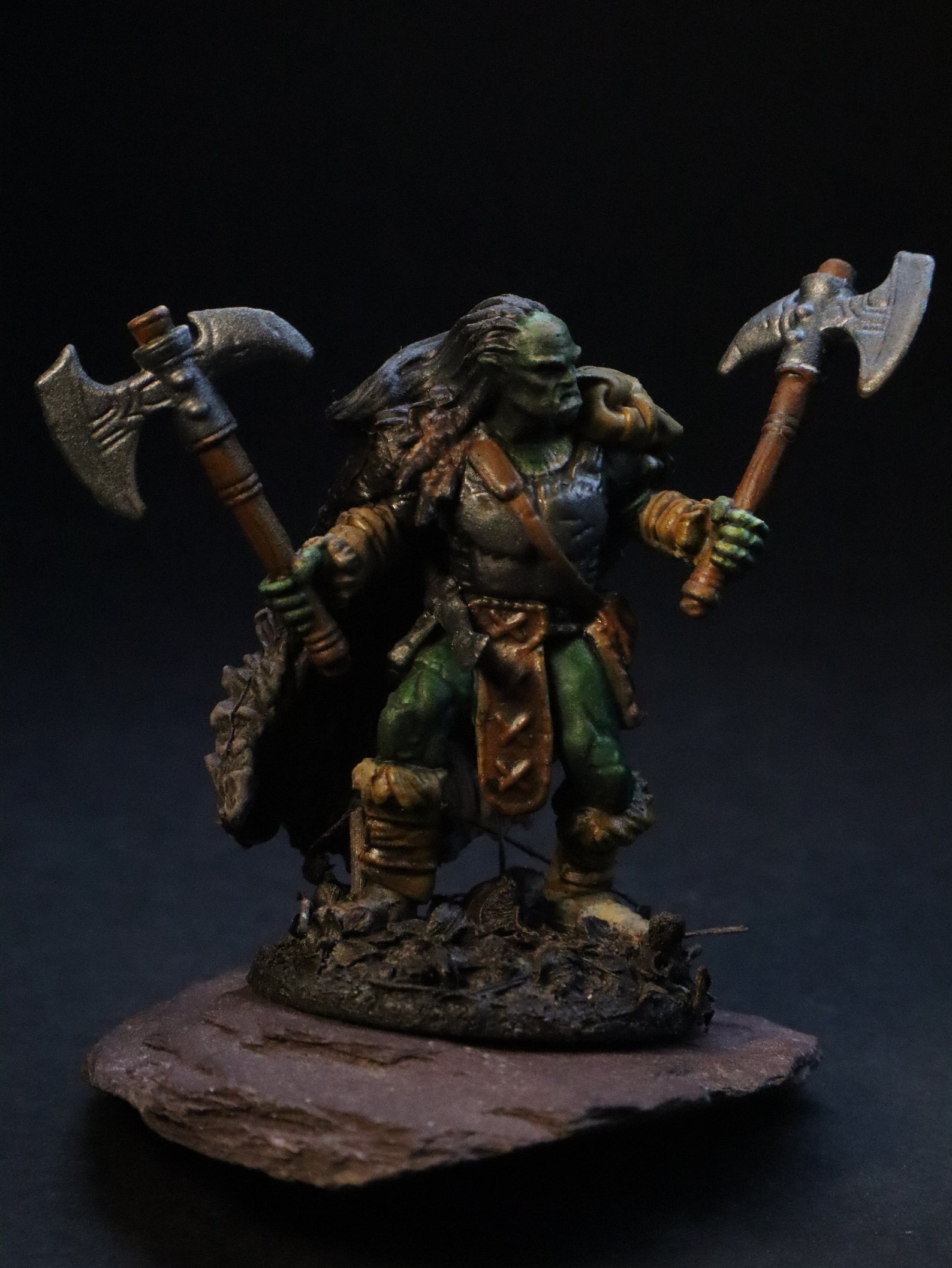 D&D Ork fighter barbarian Miniature Dungeons and dragons | Etsy