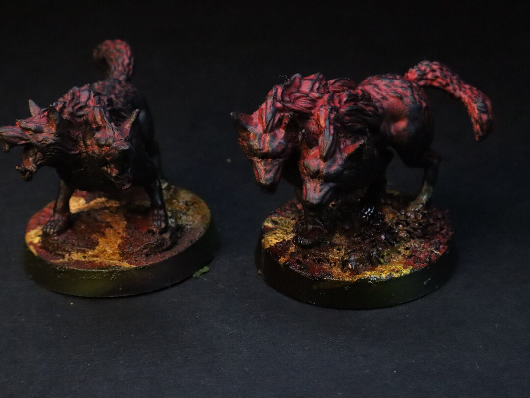 D&D Hell Hounds Dnd Miniature Painted Mini for Dungeons and Dragons ...