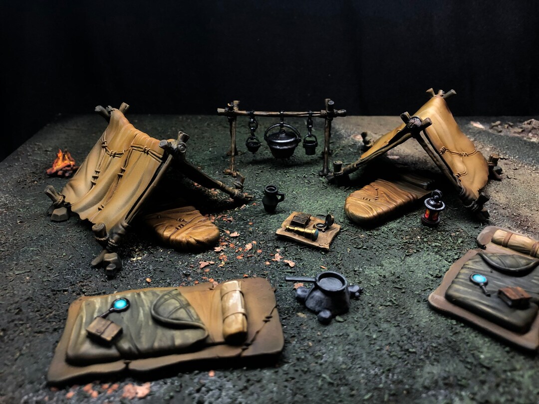 Dnd Campsite for Dungeons and Dragons Scatter Terrain Dnd Painted ...