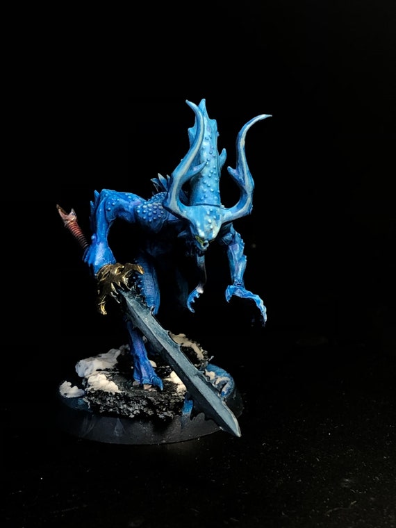 D&D Frost Demon Ice Devil Miniature Dungeons and Dragons - Etsy