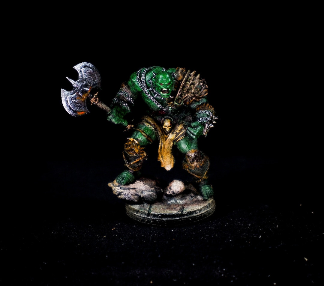 Dnd Orc Barbarian Miniature Orc Fighter Dnd Miniature Painted Mini for ...
