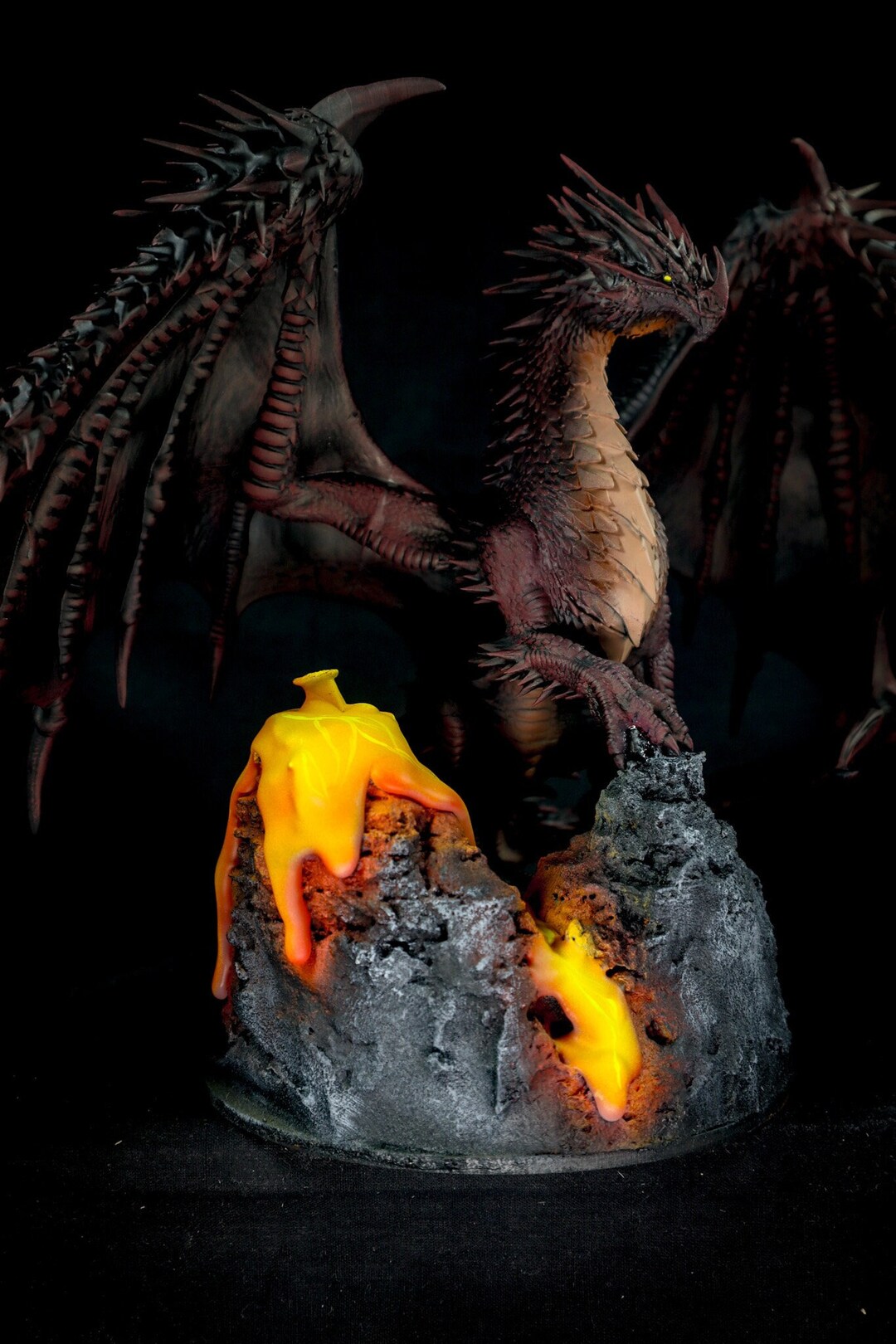 Gigantic Red Dragon, Dnd, Hand Painted Dungeons and Dragons Miniature ...