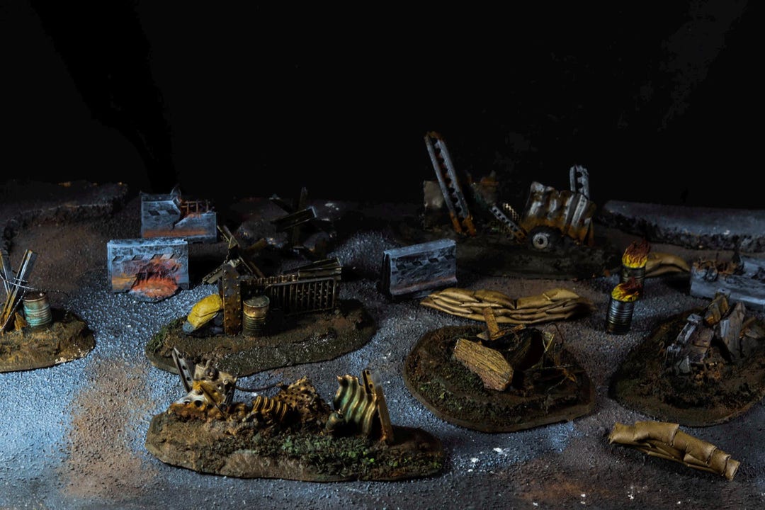Trench Crusade Scatter Terrain Display Board Miniature Gaming Table ...