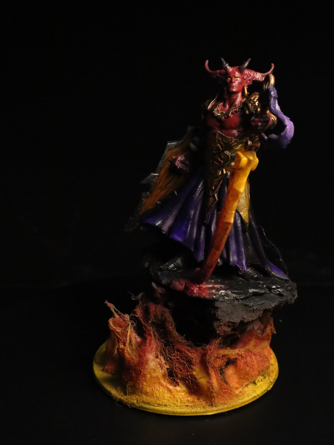 D&D Genie Efreeti Hand Painted Custom Flame Base. Dnd - Etsy