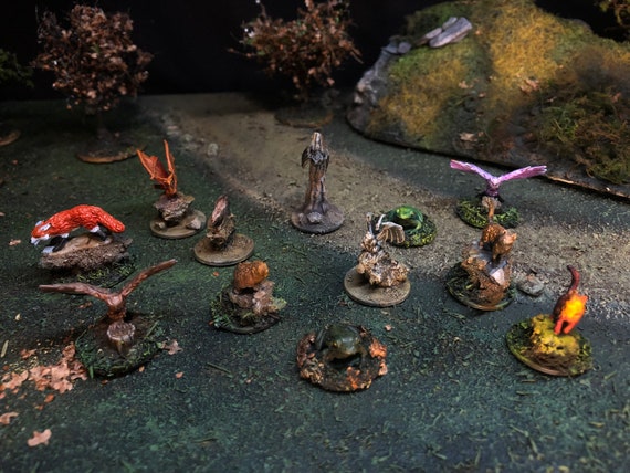 D&D Mage/wizard Familiars Miniature Dungeons and Dragons | Etsy