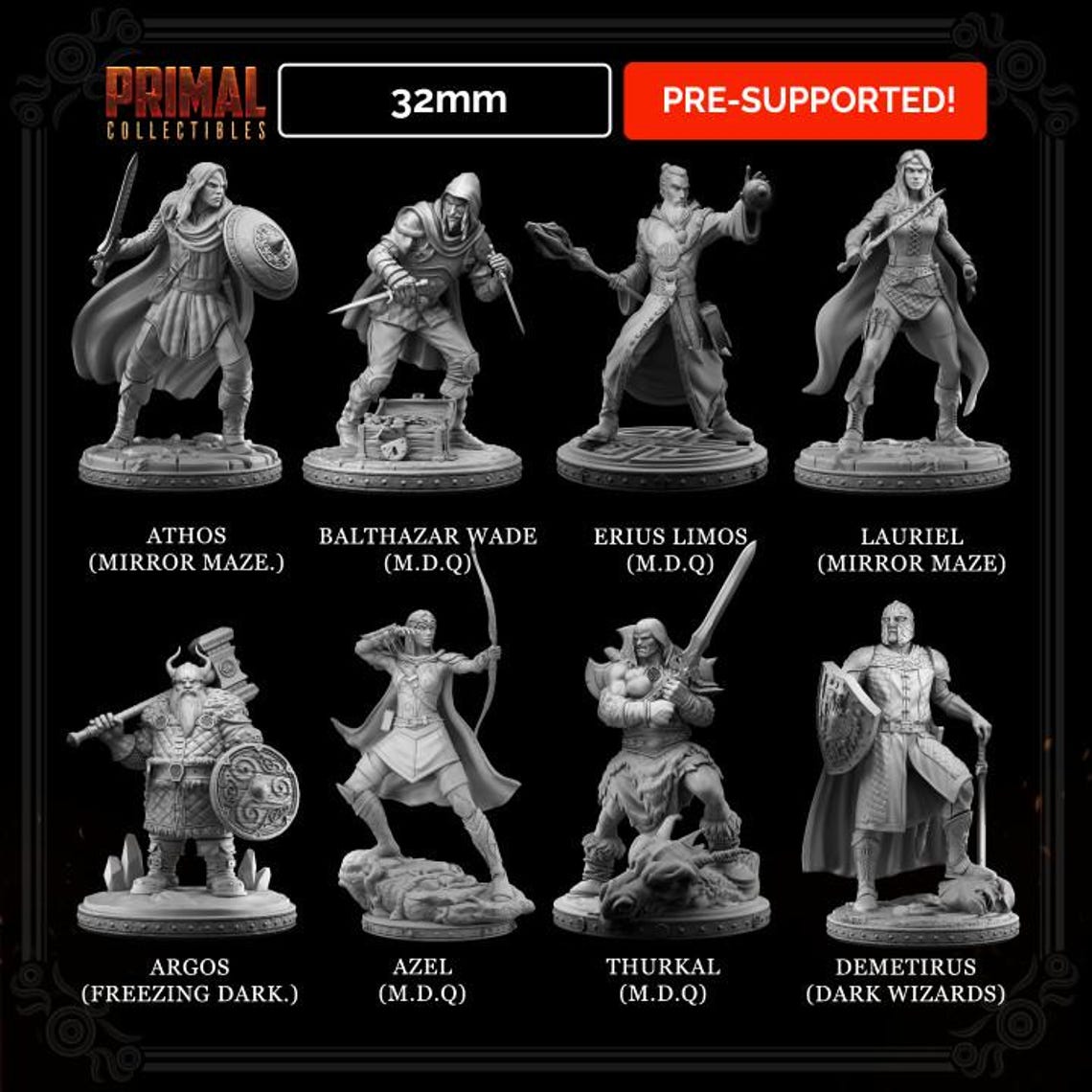 D&D Hero Bundle I Playable Characters I Dnd Painted Heroes I Primal ...