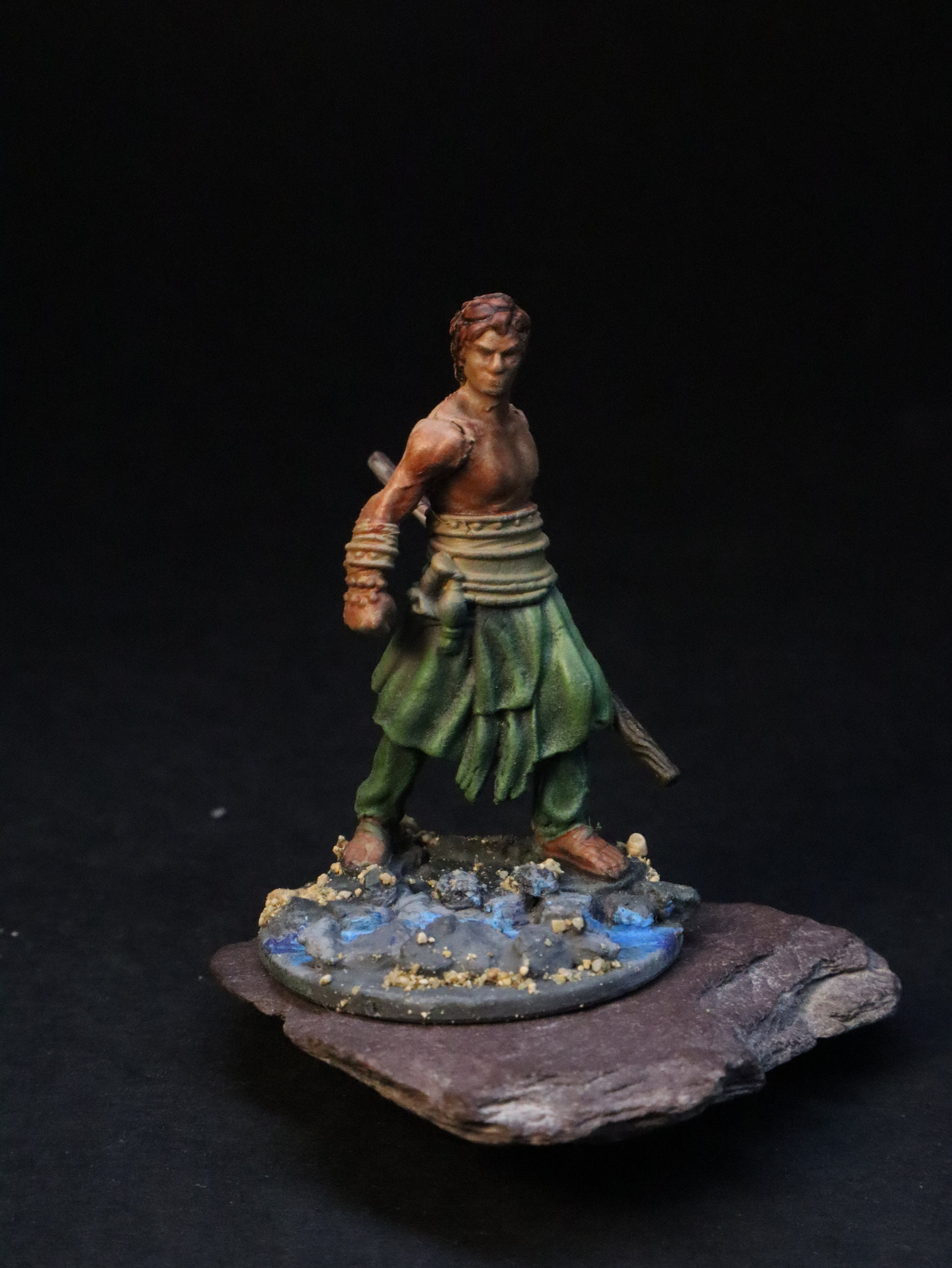 D&D Human monk ranger Miniature Dungeons and dragons Hand | Etsy