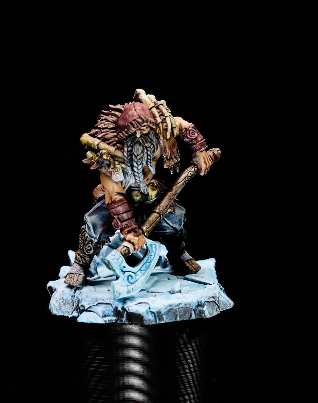 Dnd Human Barbarian Miniature, D&D Painted Mini for Dungeons and ...