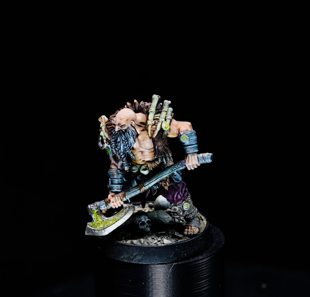 Dnd Human Barbarian Miniature, D&D Painted Mini for Dungeons and ...