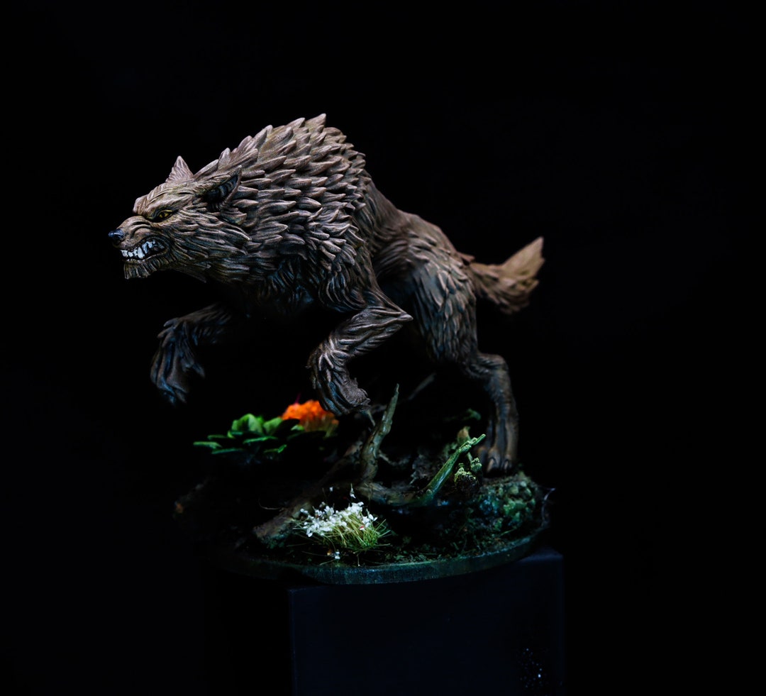 D&D Dire Wolf Miniature Alpha Wolf Dnd Minis for Dungeons and Dragons ...