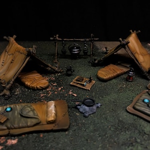 Dnd Campsite for Dungeons and Dragons Scatter Terrain Dnd Painted ...