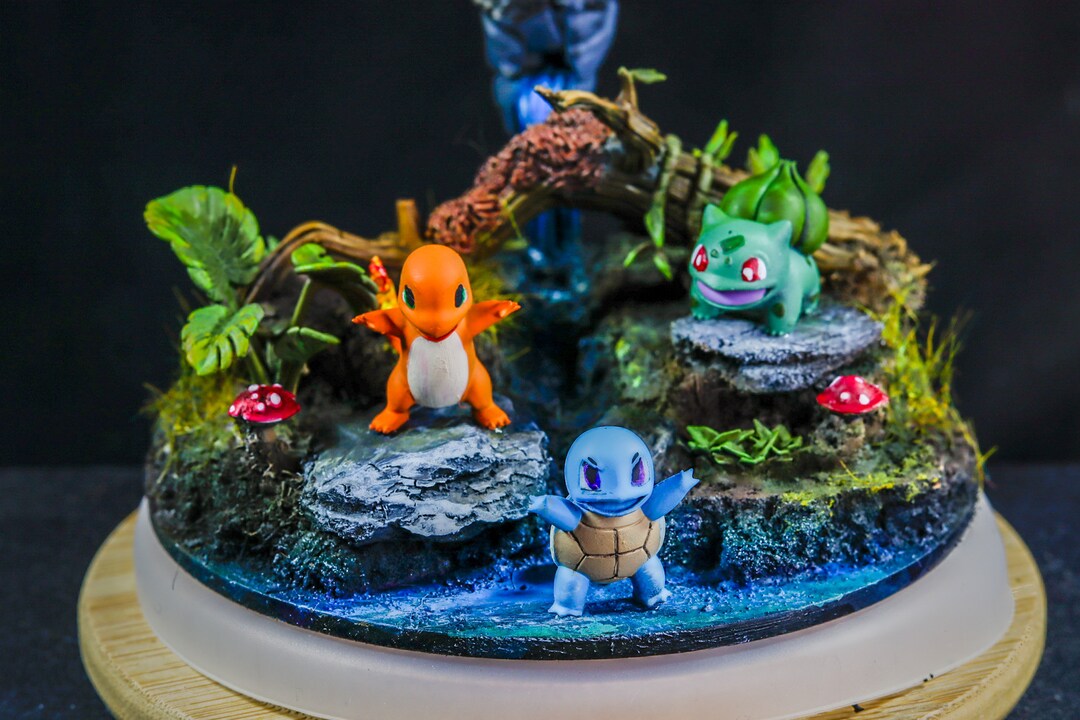 Pokemon Terrarium Desk Display Item Gamer Gift Pokemon Miniatures Dnd ...