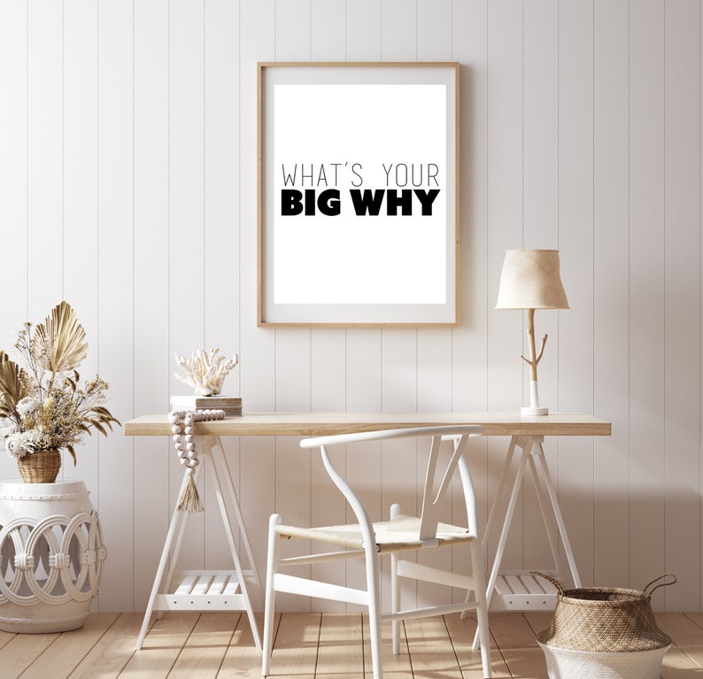What's Your Big Why | Home Office Inspiration Wall Art Decor | Download ...
