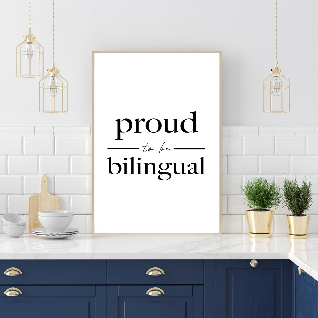 Proud to Be Bilingual | Latin Family Home Decor | Latinx ~ Latino ...