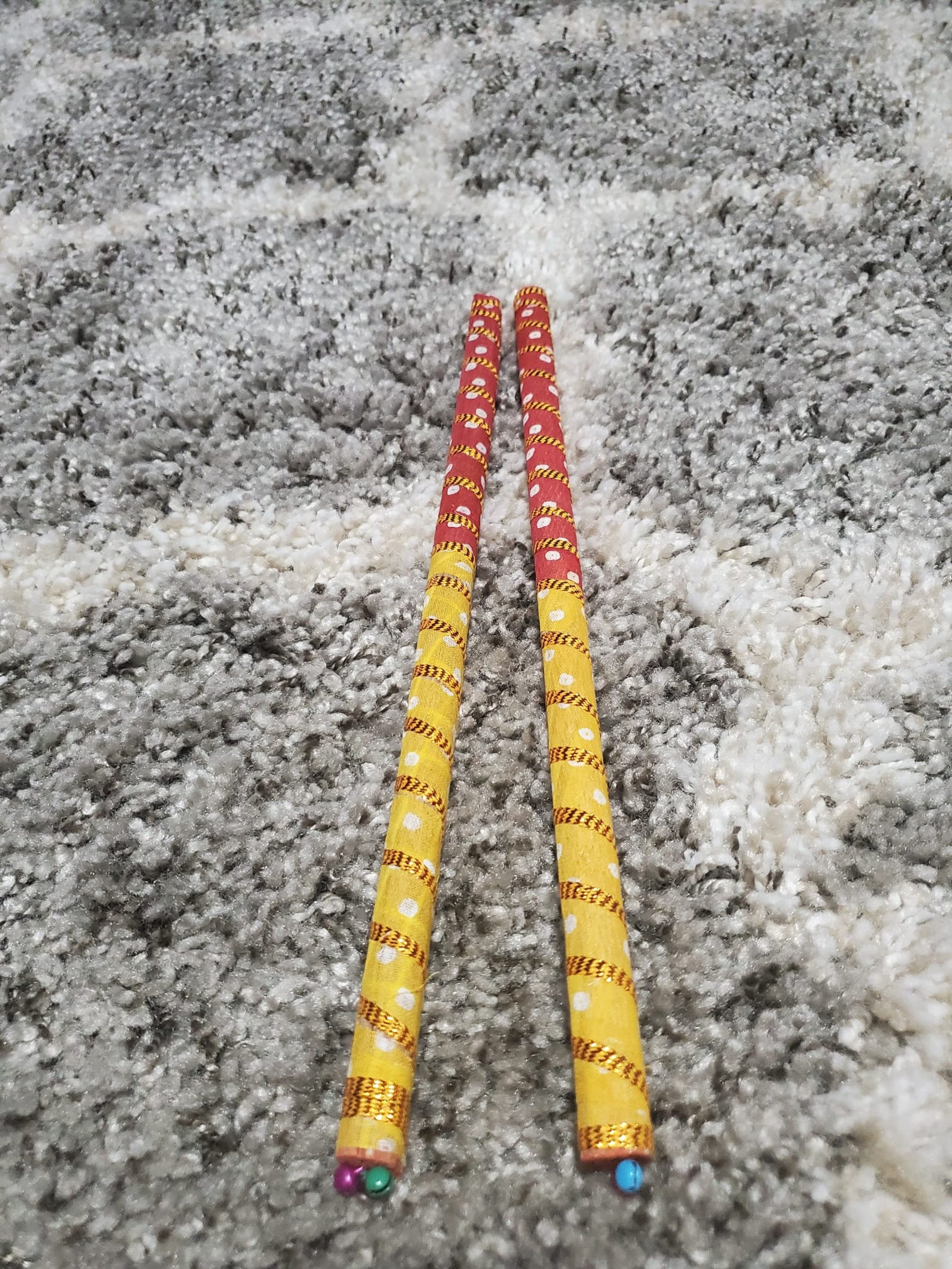 4 Traditional Handcrafted Indian Wooden Dandiya Raas Garba Sticks ...