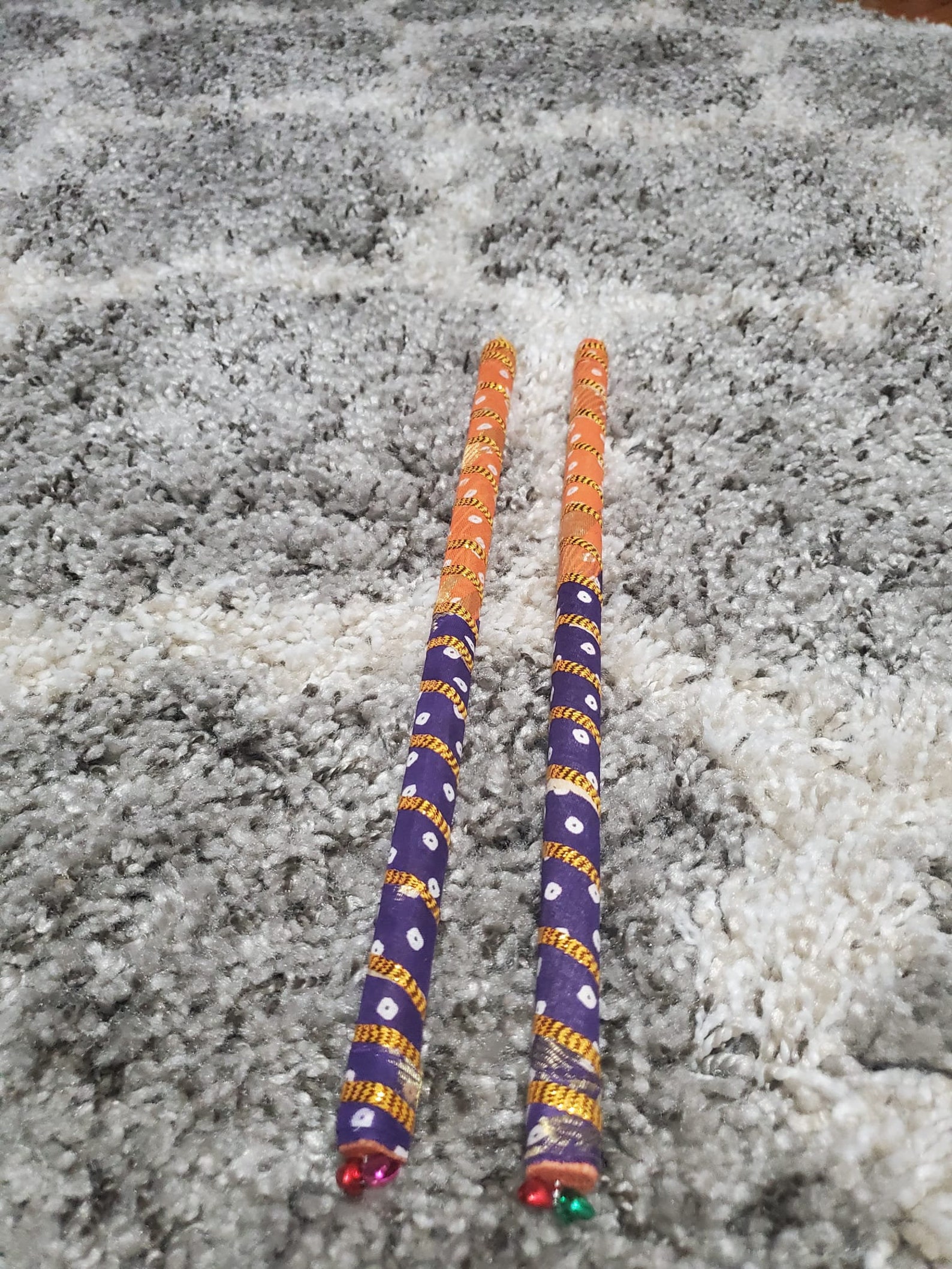 4 Traditional Handcrafted Indian Wooden Dandiya Raas Garba Sticks ...