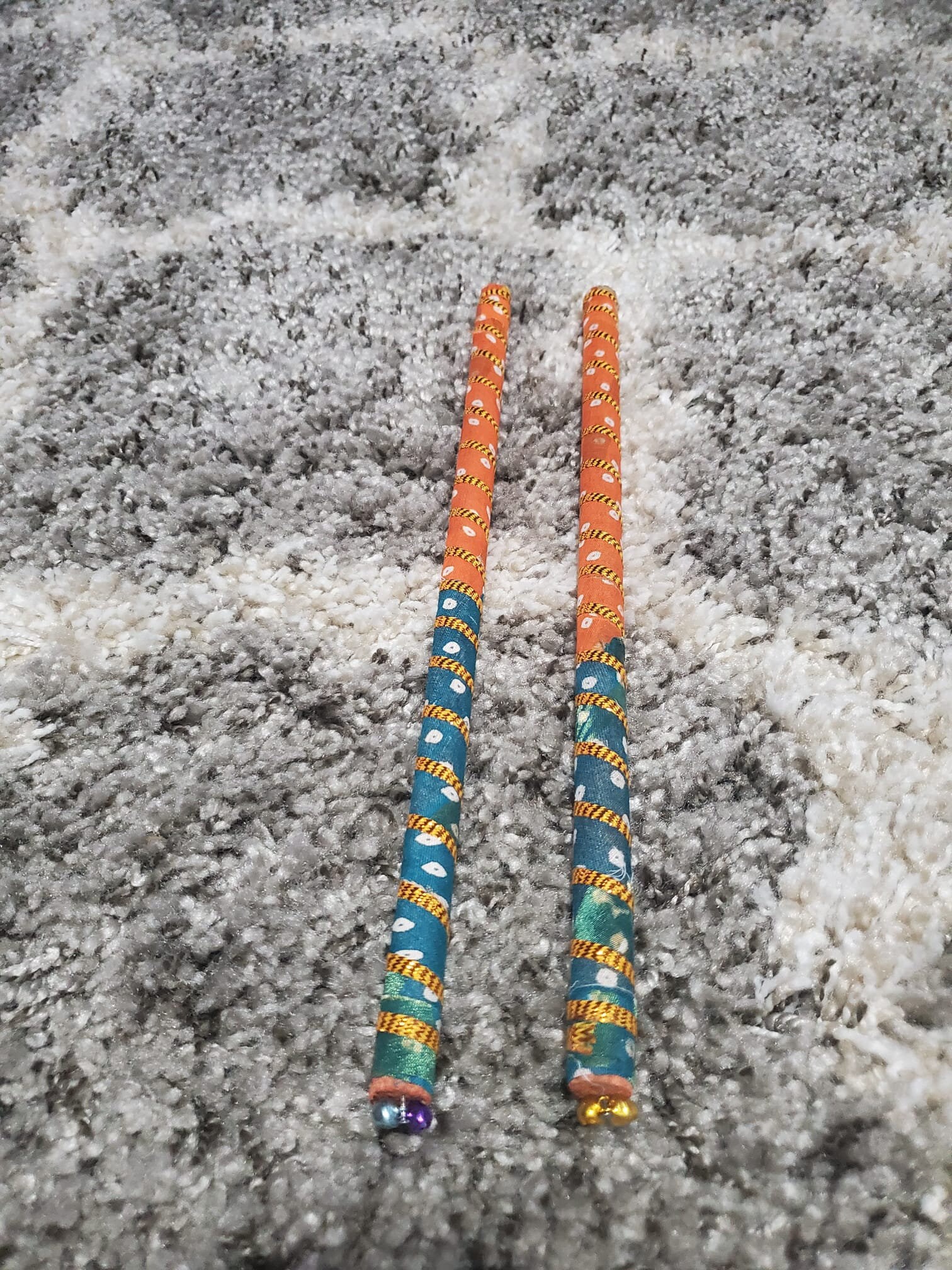 4 Traditional Handcrafted Indian Wooden Dandiya Raas Garba Sticks ...