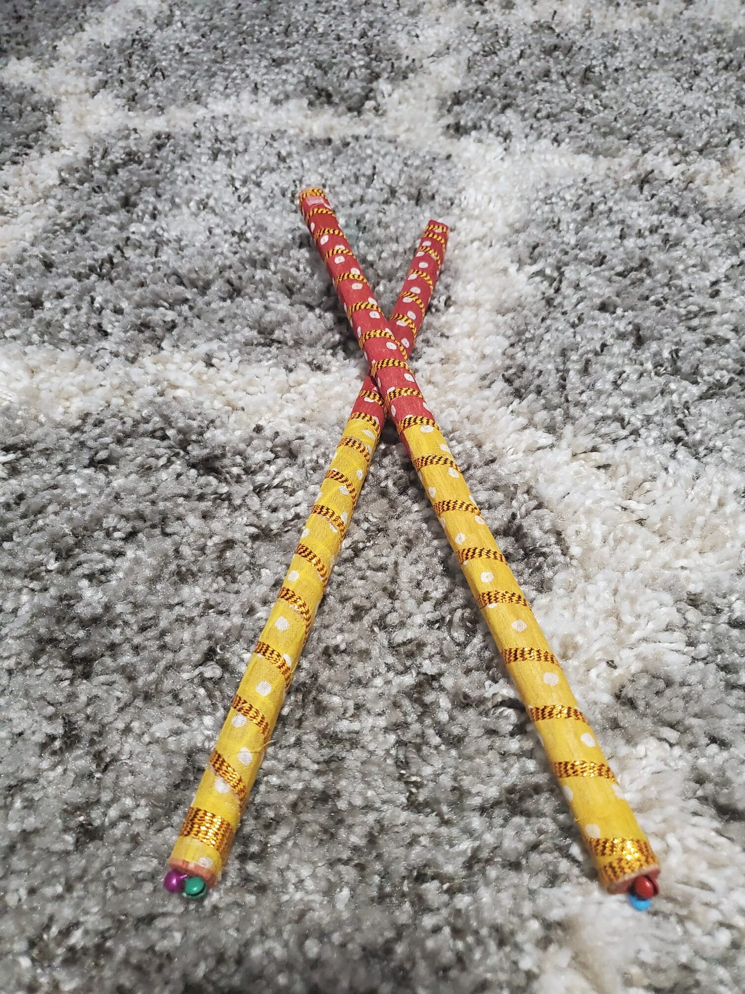 4 Traditional Handcrafted Indian Wooden Dandiya Raas Garba Sticks ...