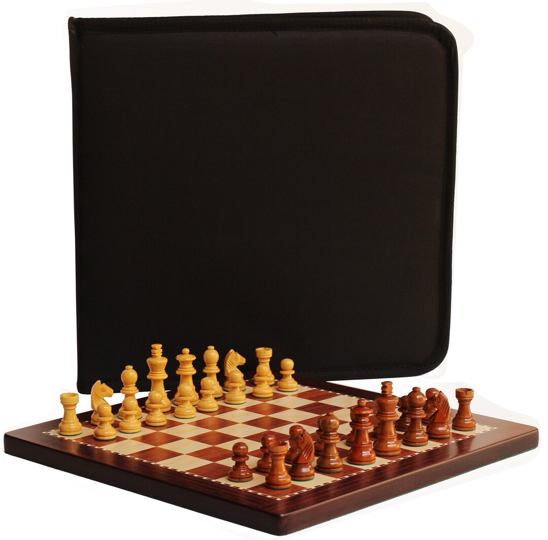 Classic 8-inch Handmade Wooden Chess Set – Travel-friendly Board Game ...