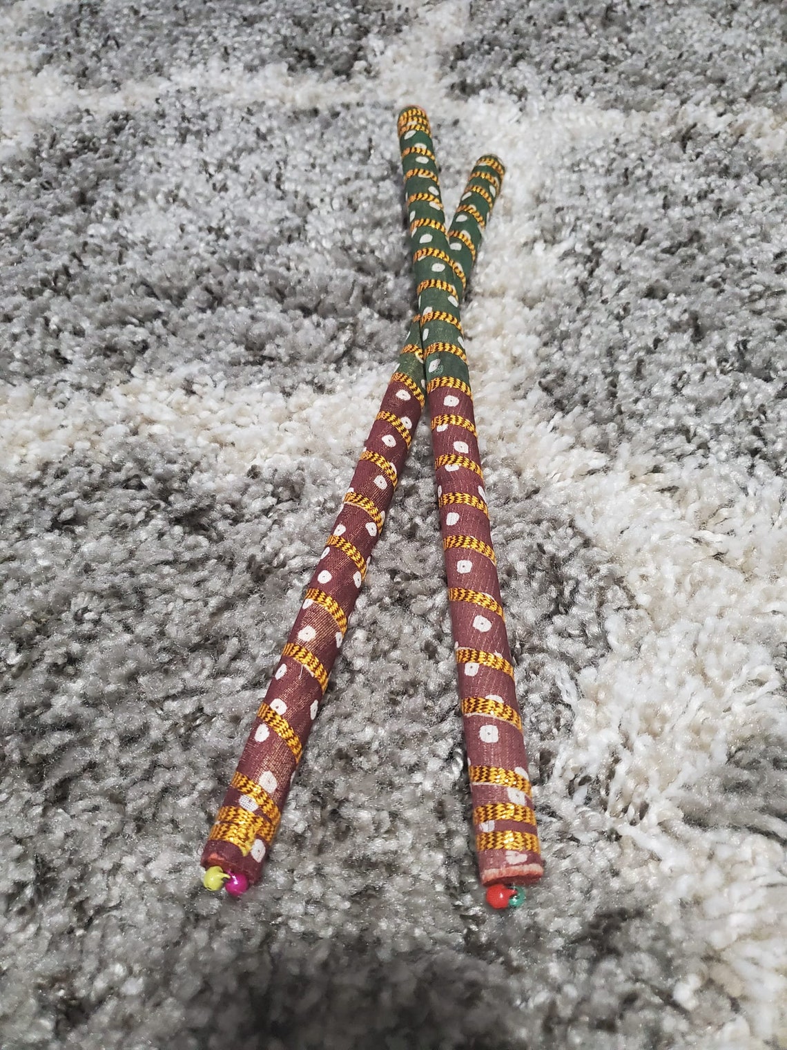 4 Traditional Handcrafted Indian Wooden Dandiya Raas Garba Sticks ...