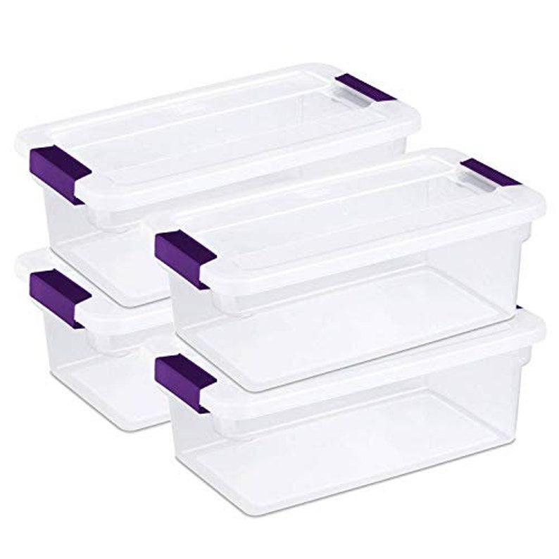 STERILITE 6-quart Clearview Latch Box Storage Tote Container 1 Pack of ...
