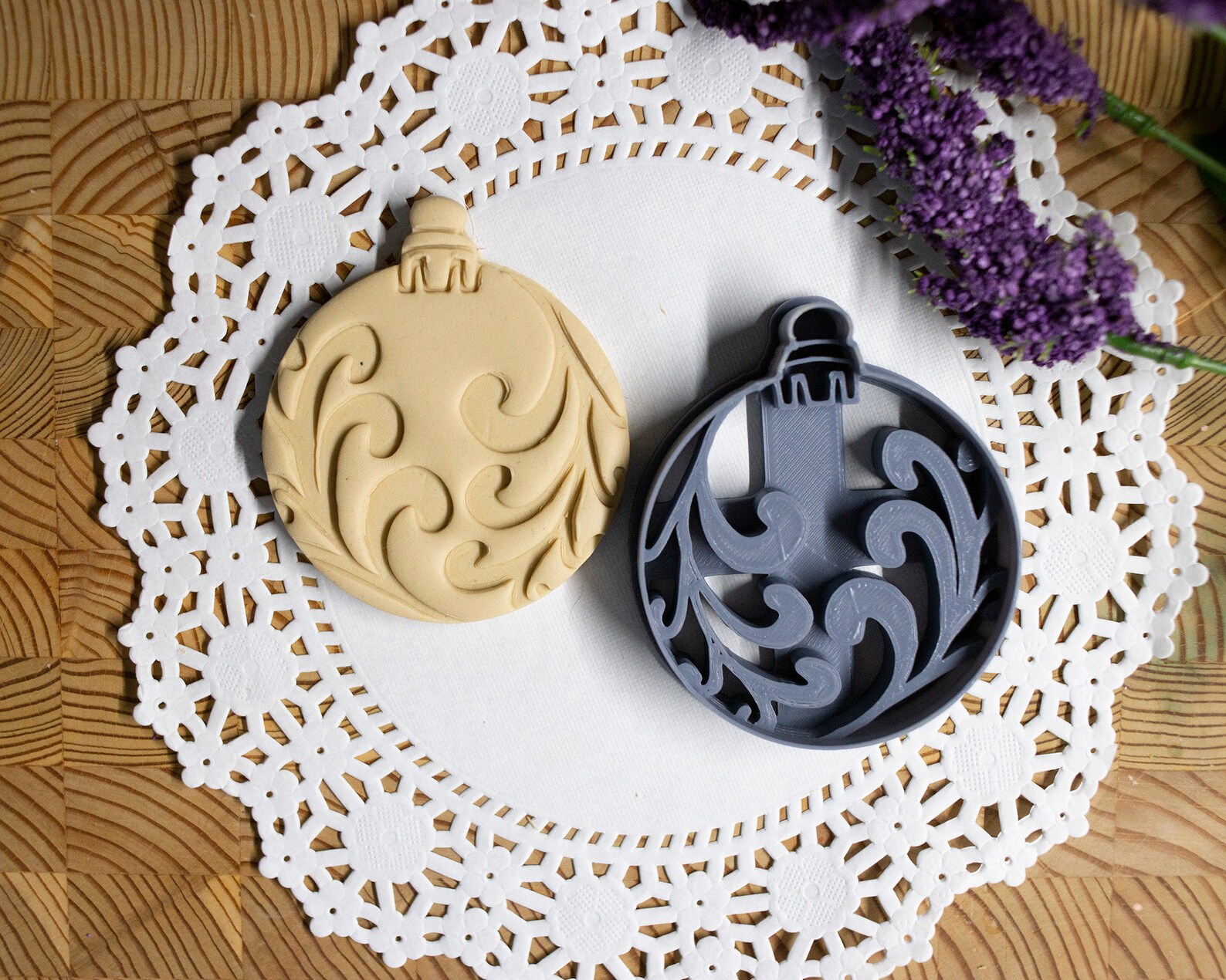 Round Christmas Ornament Cookie Cutter - Etsy