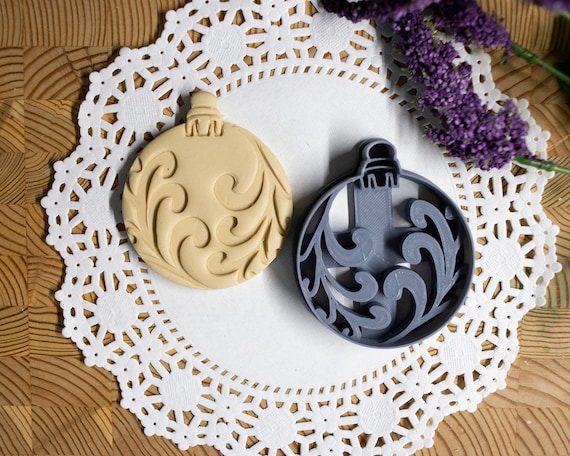Round Christmas Ornament Cookie Cutter - Etsy
