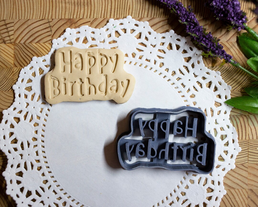 Happy Birthday Cookie Cutter - Etsy