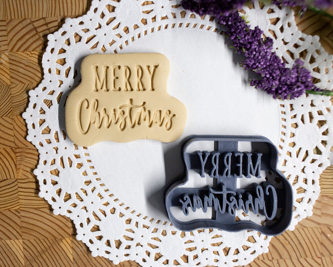 Merry Christmas Cookie Cutter - Etsy