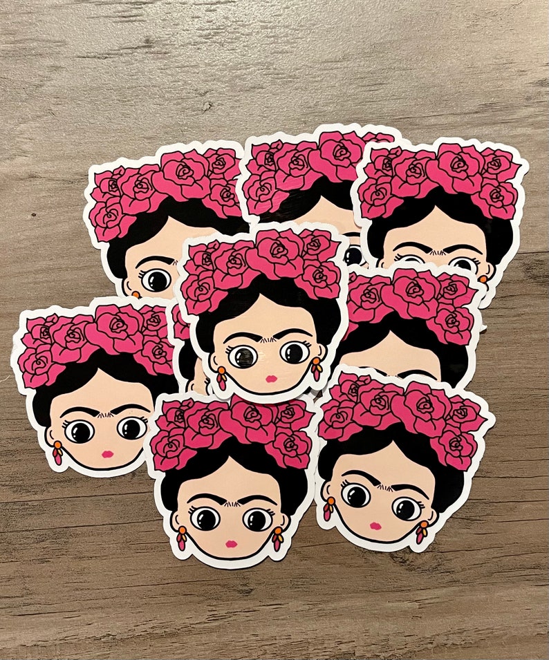 Frida Kahlo Sticker Mexican Icons Hispanic Heritage Mexican - Etsy