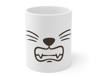 Angry Face Mug - Etsy