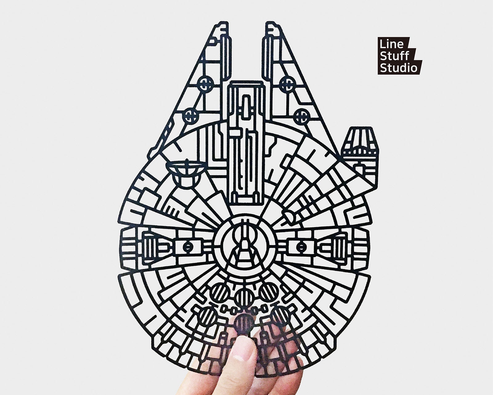 Millinium Falcon Color Page Star Wars Line Art Millenium Falcon