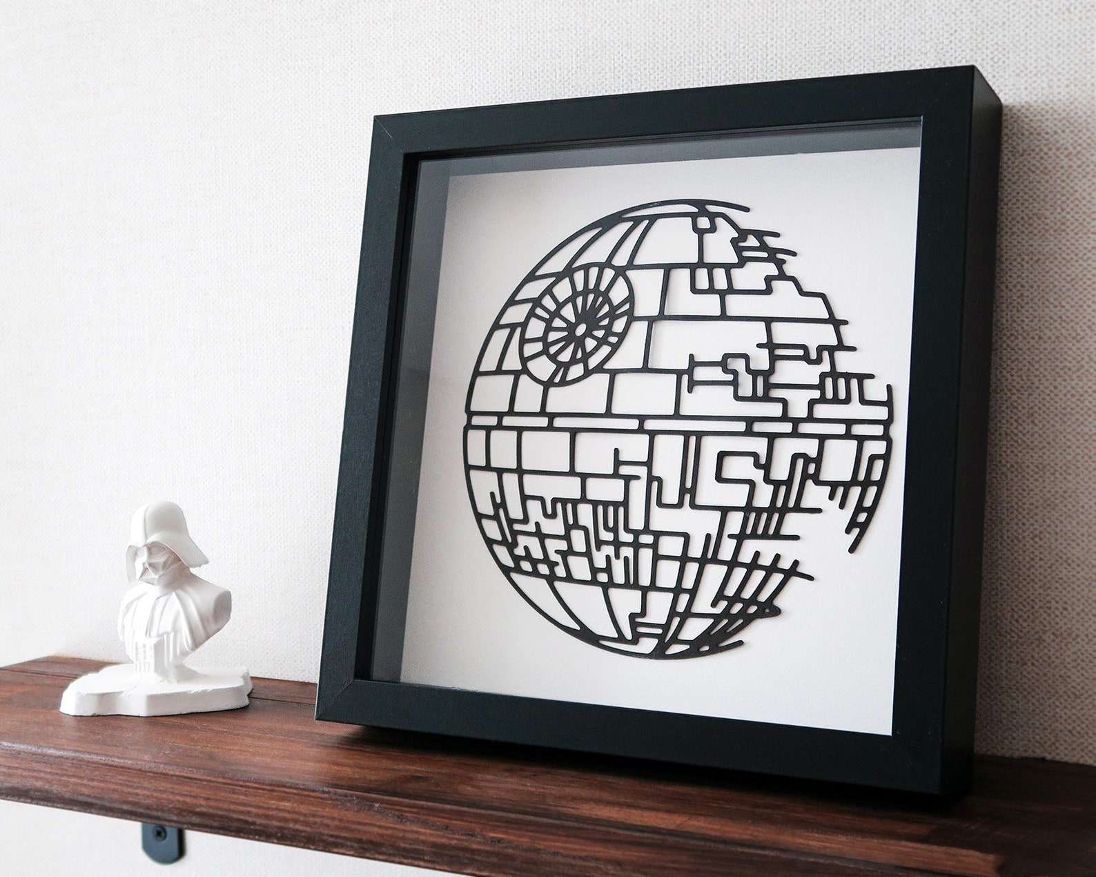 Star Wars Line Art Death Star Papercut Template Cricut - Etsy