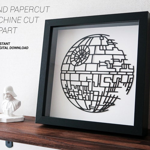 Star Wars Line Art Millenium Falcon Papercut Template Geek - Etsy Canada