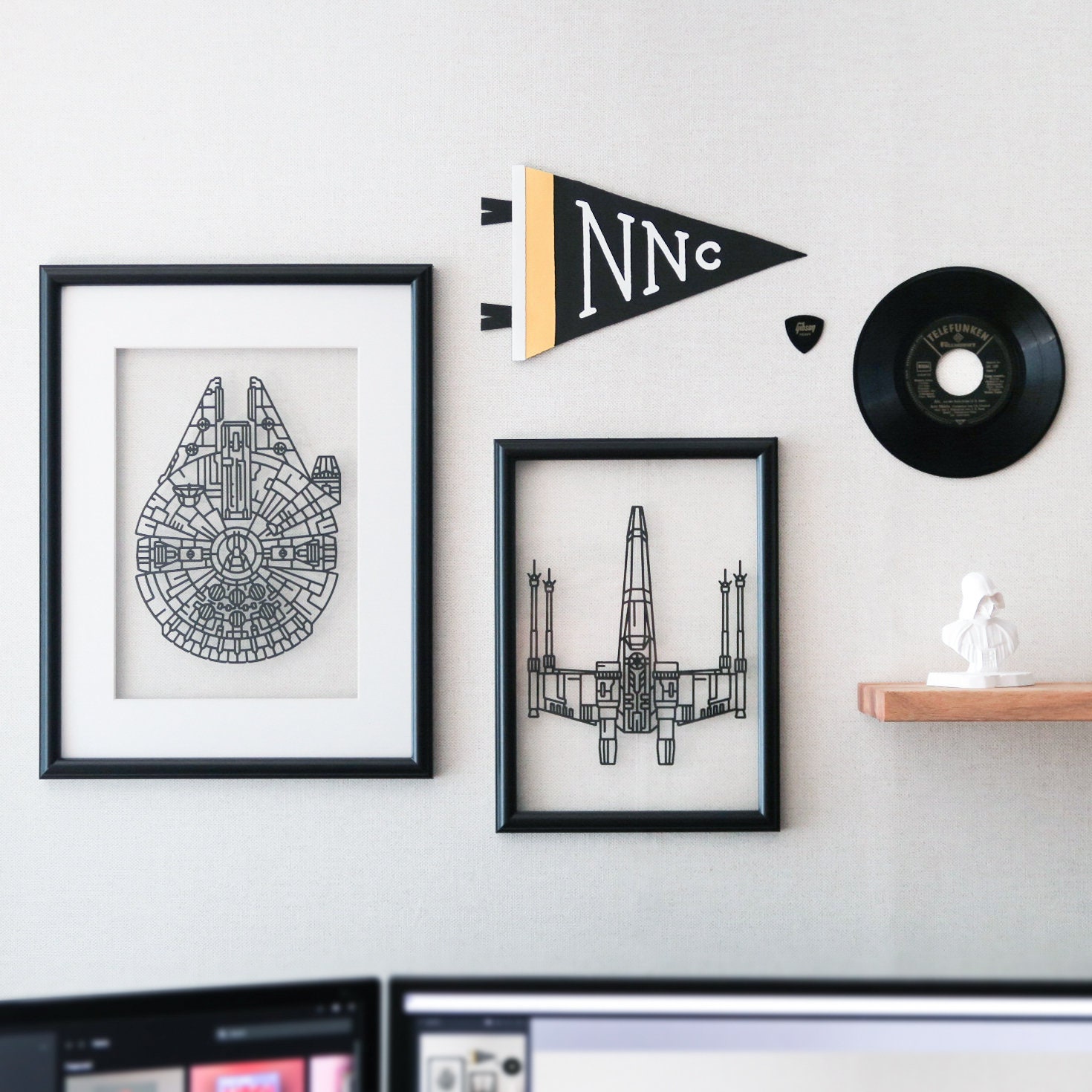 Star Wars Line Art X-wing Starfighter Papercut Template Papercutting ...