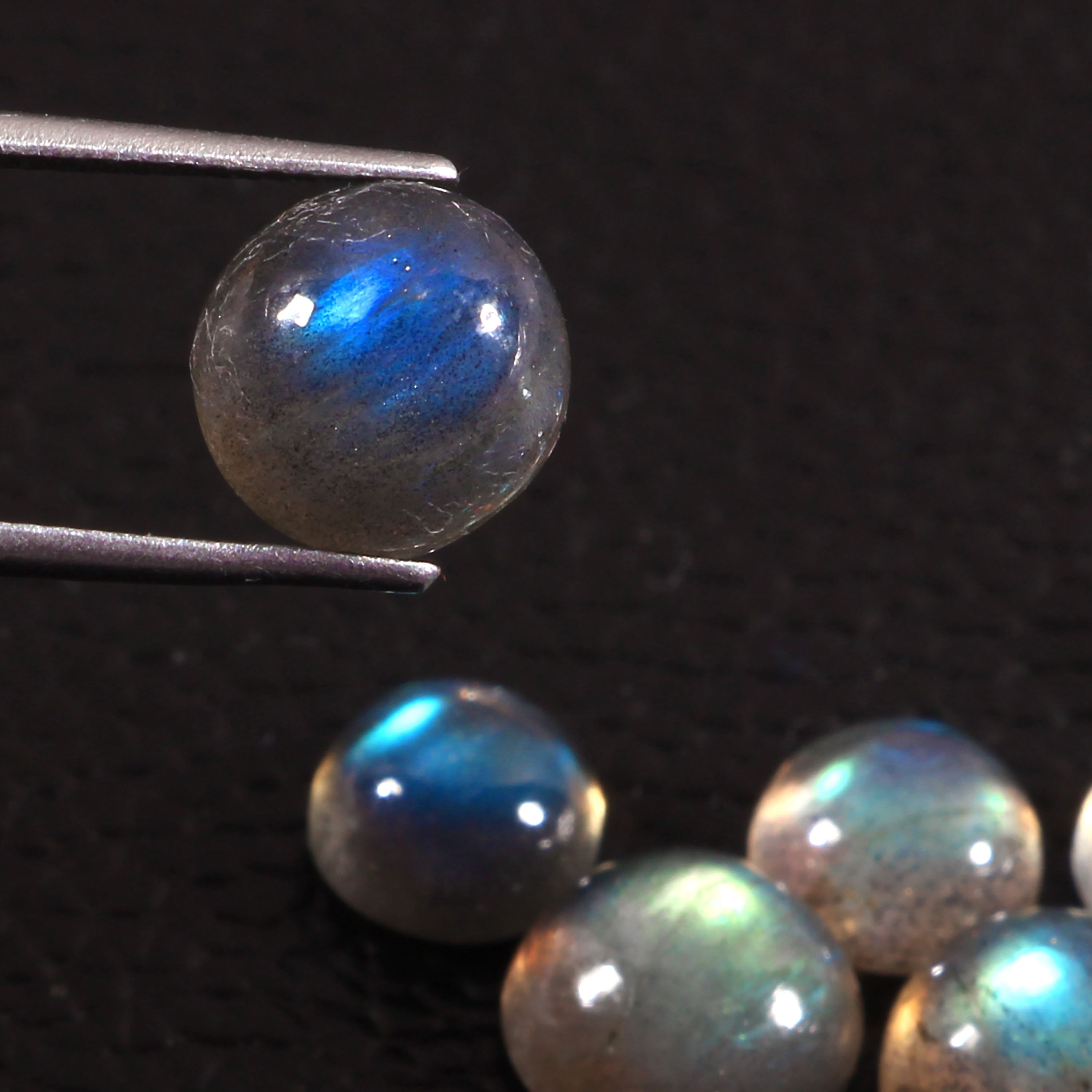 AAA Labradorite Blue Fire Moonstone Round Cabochon Size - Etsy UK