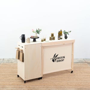 Set Vienna: Portable Counter Vc-06-w and Table Vc-04-c-w Table in ...