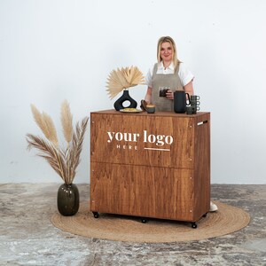 Checkout Counter VC-08-W-CF Coffee, Portable, Collapsible Display ...