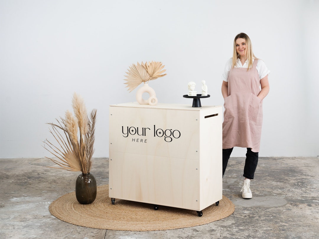 Checkout Counter VC-08-W-NT Portable, Collapsible Display Counter With ...