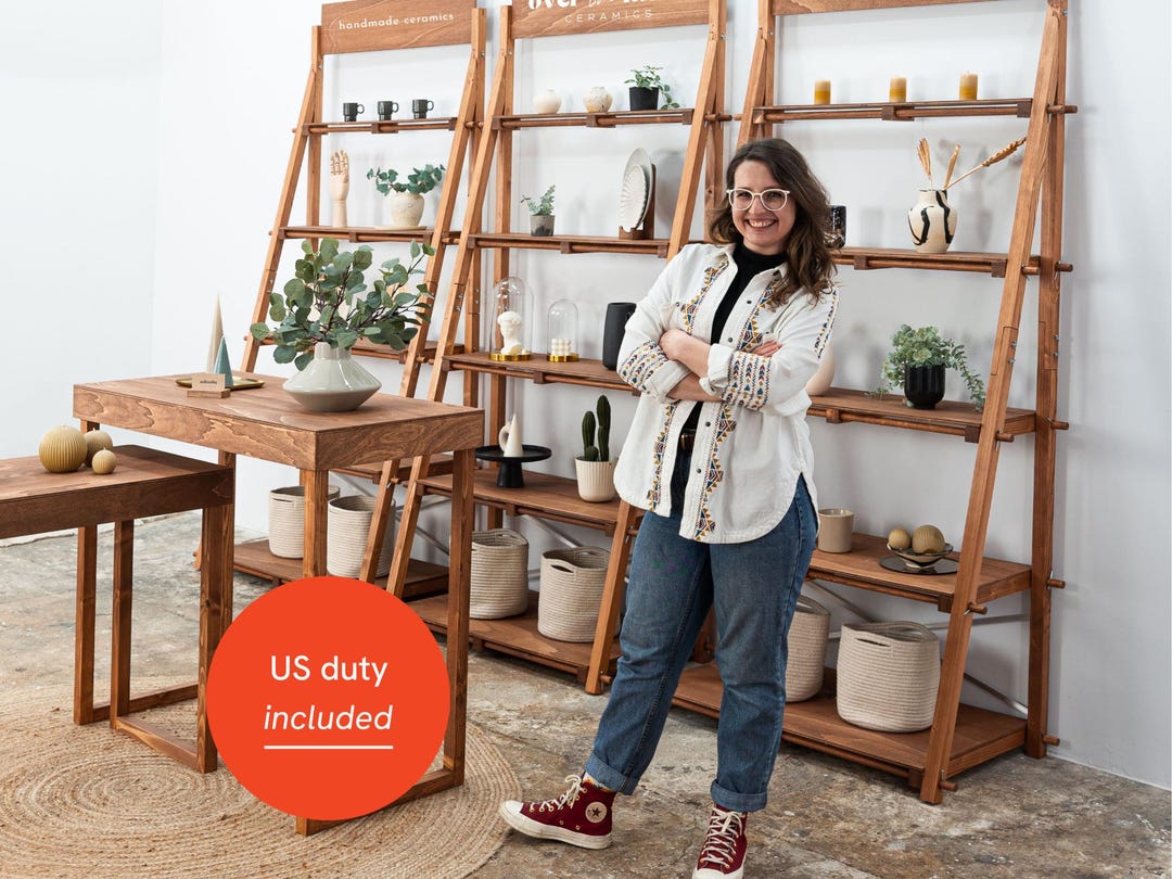 Portable Wooden Display Booth Set: Pop-up Shop Shelves and Tables - Etsy
