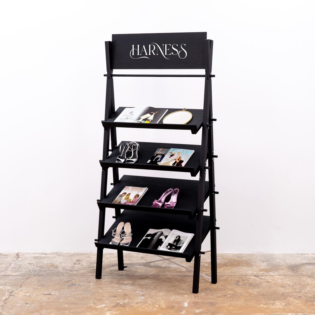 Slanted Shelf Display Unit VS-07-BL | Black Color | Artwork ...